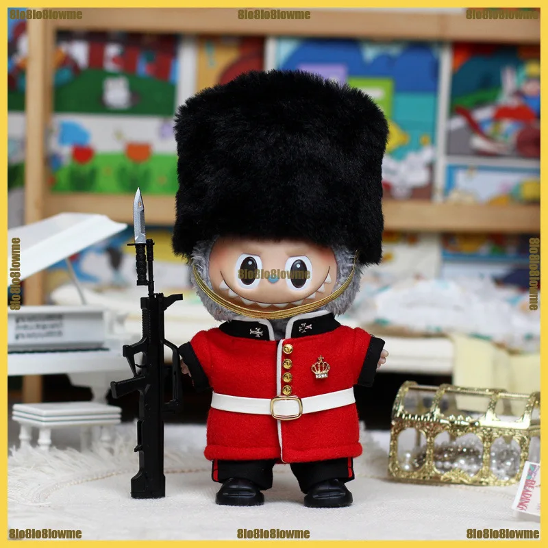 New Labubu Clothes Luxury Royal Guard Cap Uniform 5-piece Set Mini ...