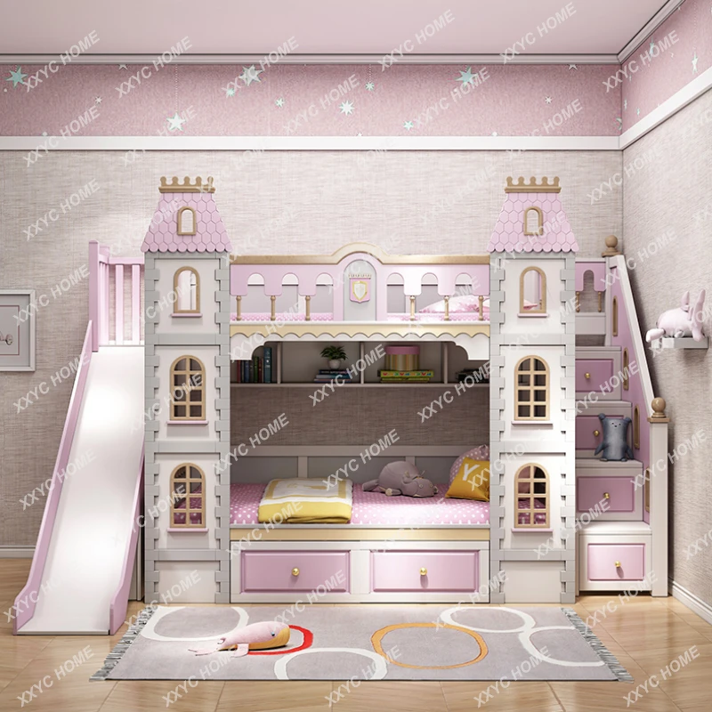 All-Solid-Wood-Children-s-Bunk-Bed-Bunk-Bed-Height-Adjustable-Bed-Two ...