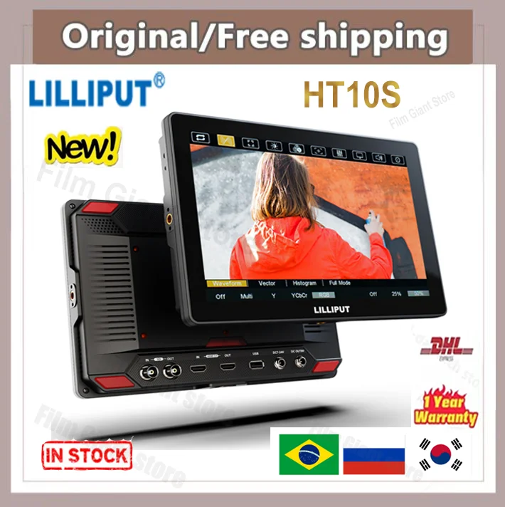 Lilliput HT10S 10.1" Ultra High 1500 Nits Brightness HDMI-compatible2.0 3G-SDI Touch On-Camera ...