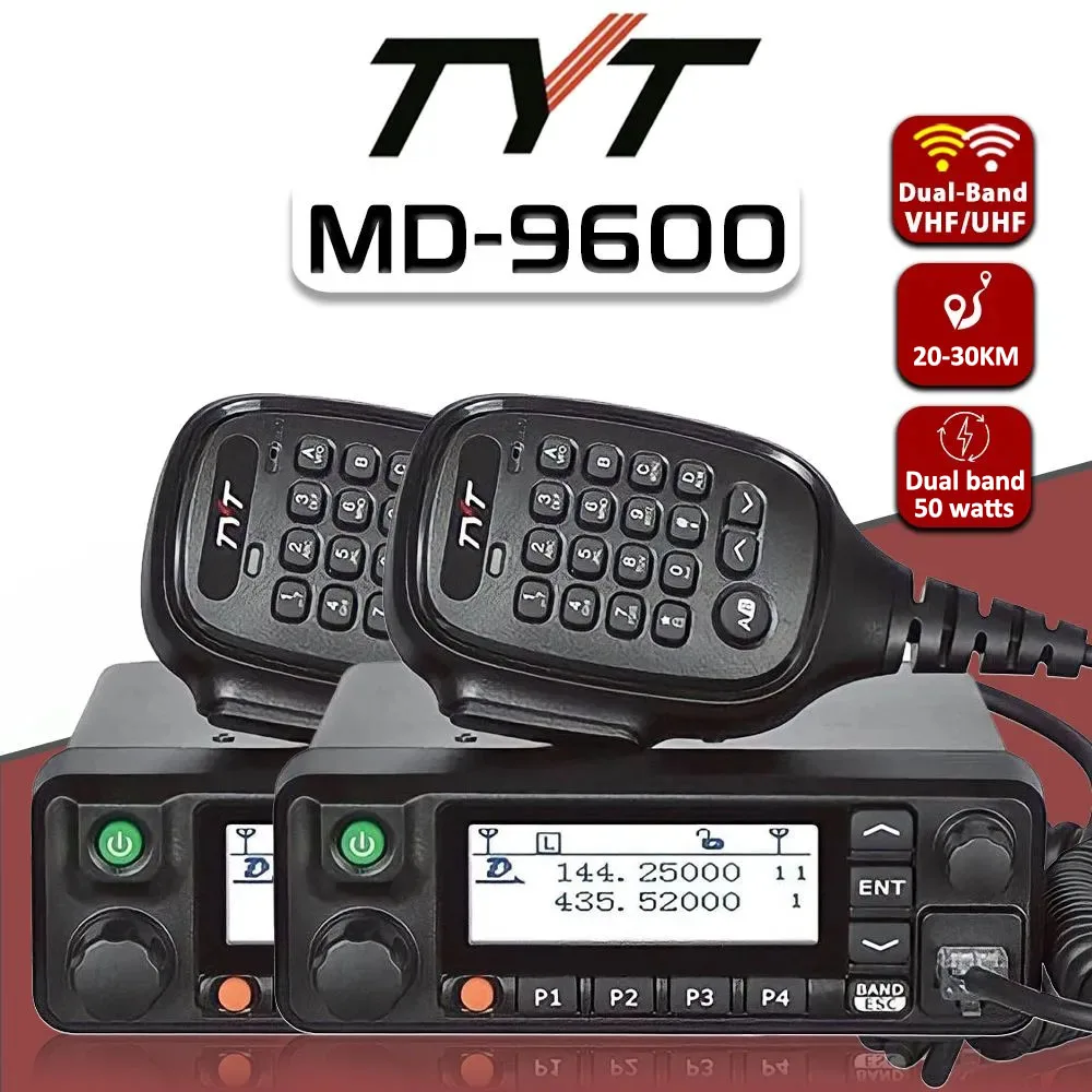 TYT-MD9600-Digital-Analog-AES256-DMR-Dual-Band-Mobile-Radio-50-45-25W ...