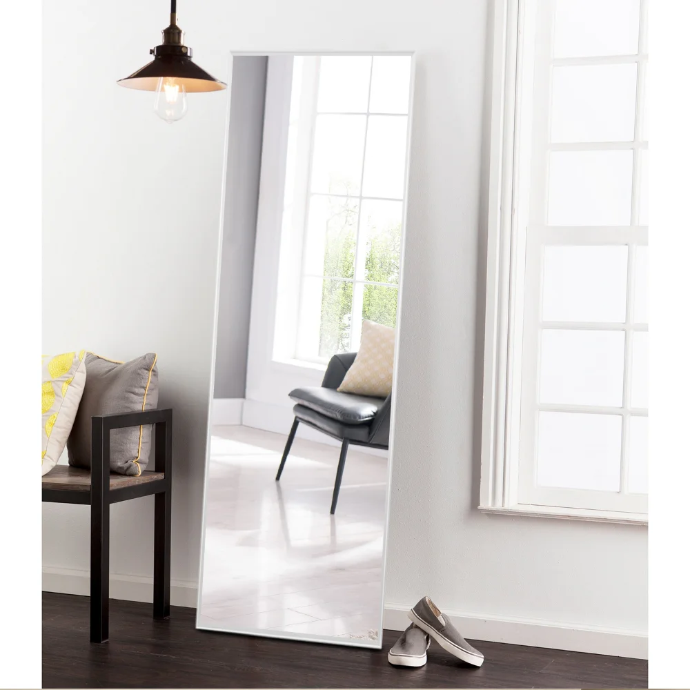 NeuType Full Length Rectangular Standing Floor Mirror with Aluminum ...