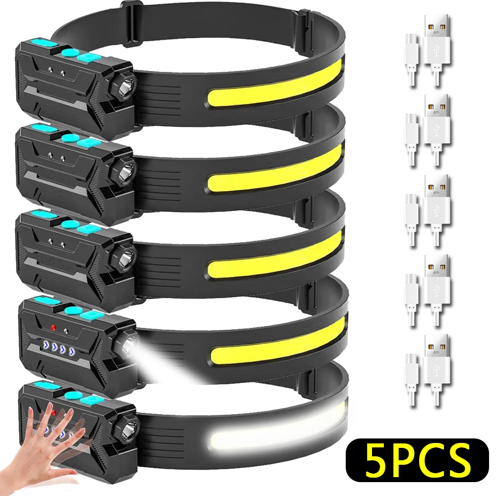 Faro-LED-recargable-USB-C-con-Sensor-de-movimiento-linterna-de-Camping ...