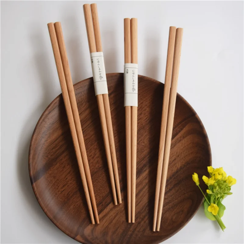 Japanese-Natural-Pointed-Chopsticks-Wood-Sushi-Chopsticks-Long-and ...