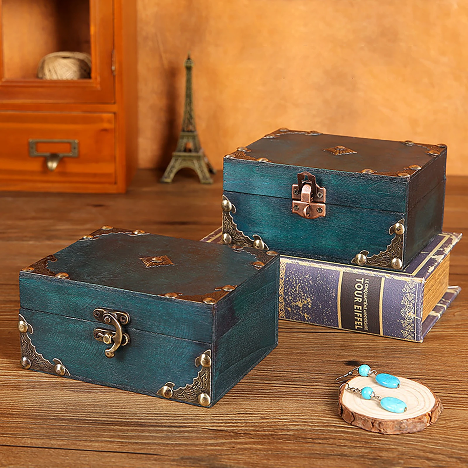 Decorative-Wood-Treasure-Box-Vintage-Wooden-Trinket-Jewelry-Storage-Box ...