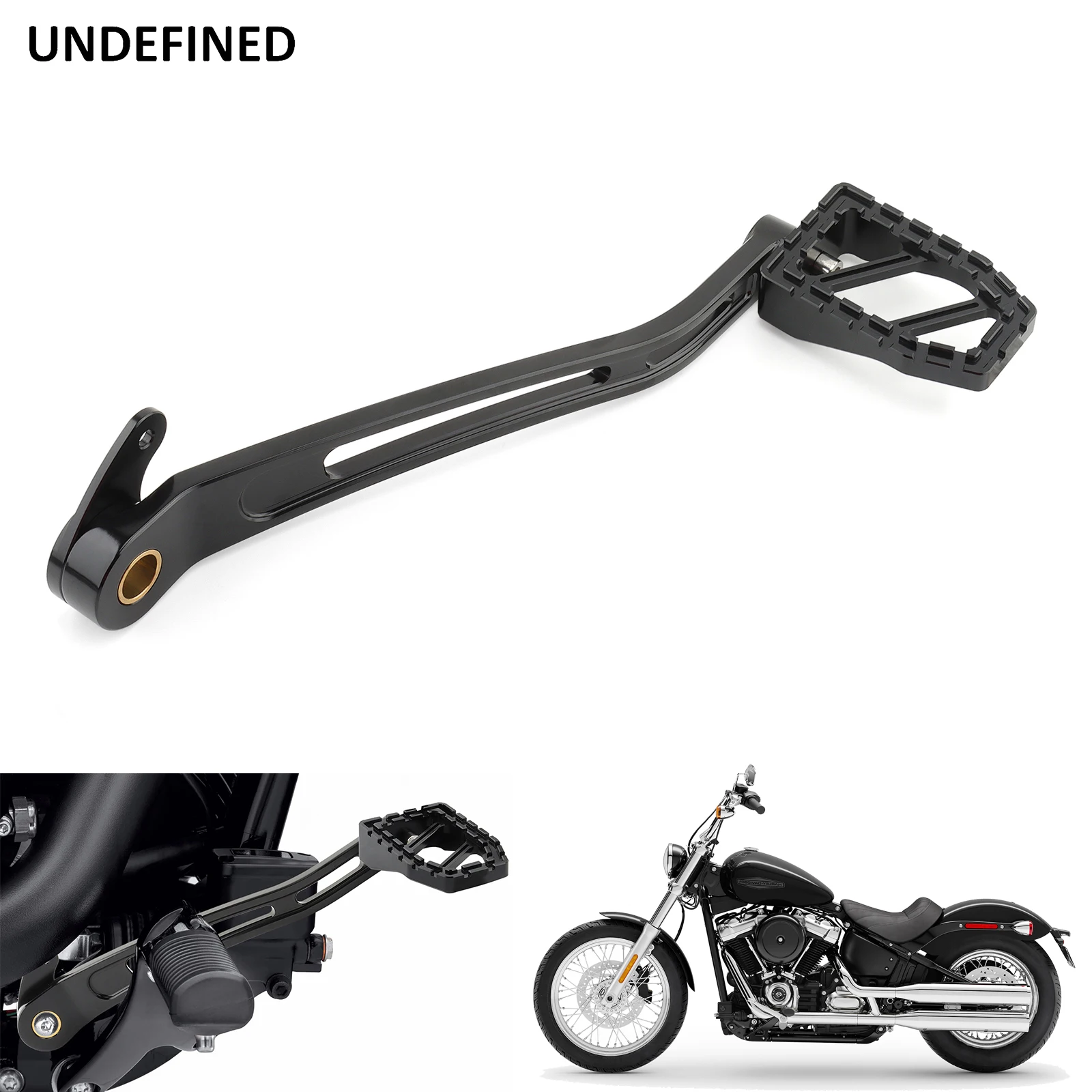 Motorcycle-Black-Brake-Arm-Lever-Peg-Pedal-for-Harley-Softail-Street ...