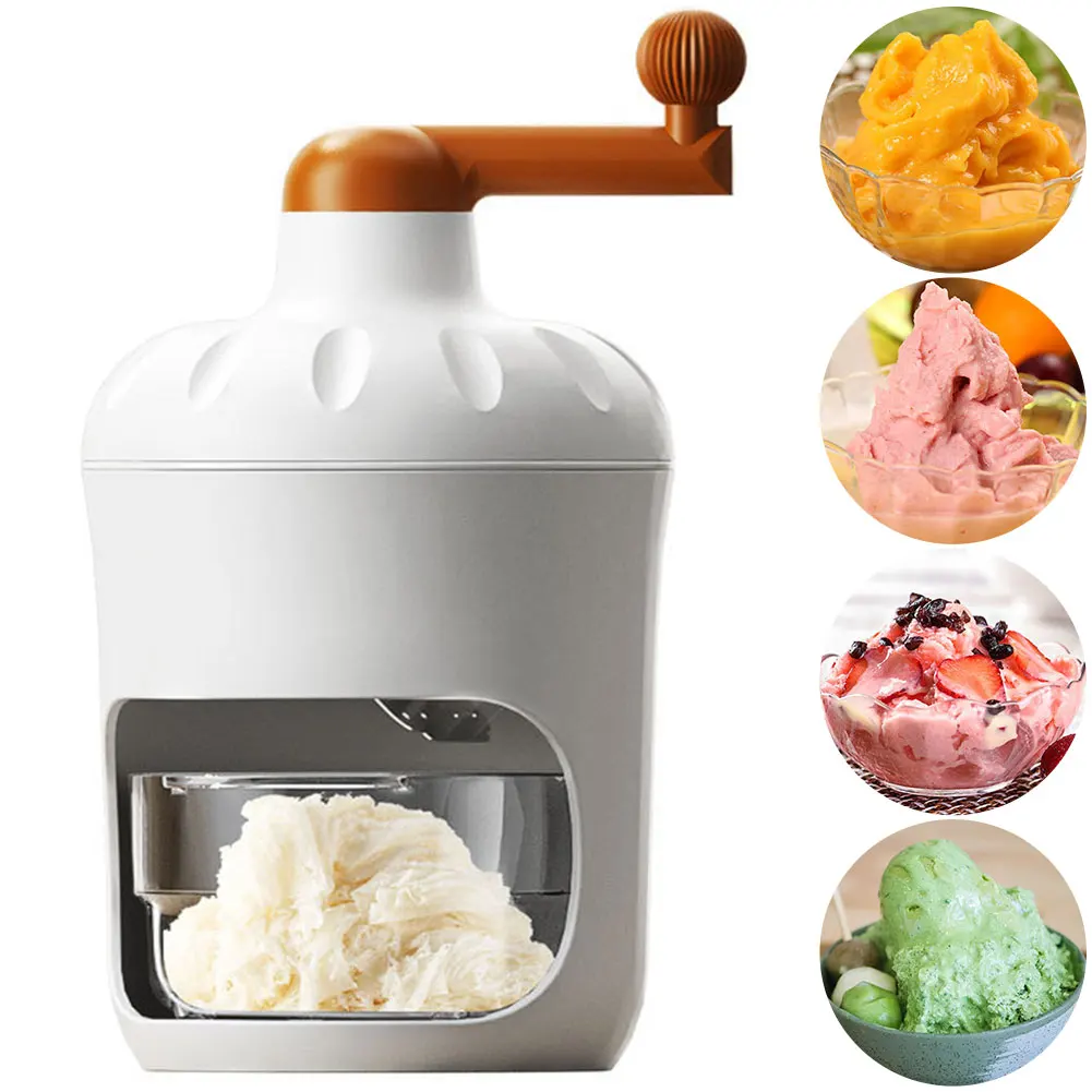 Manual Shaved Ice Machine with Mold Bowl Mini Rotary Ice Shaving ...