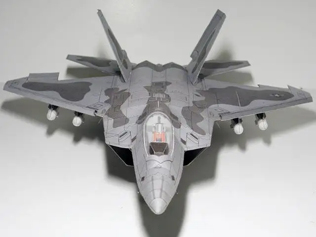 F22 Raptor Invisible Fighter Fine Edition Super Great 3d Paper Model ...