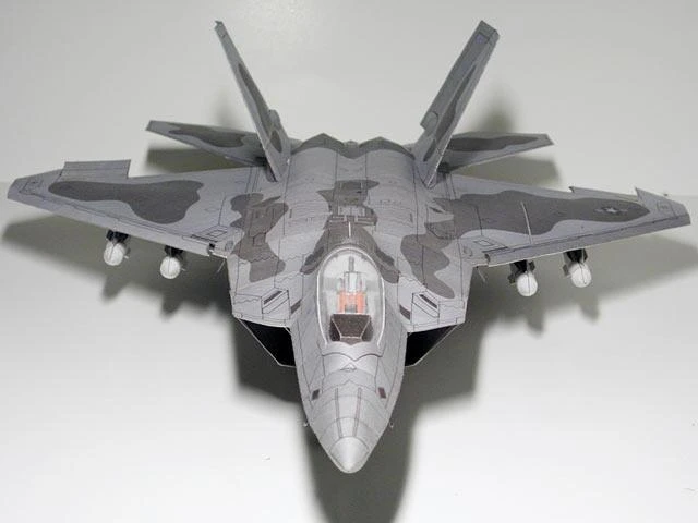 F22 Raptor Invisible Fighter Fine Edition Super Great 3d Paper Model ...