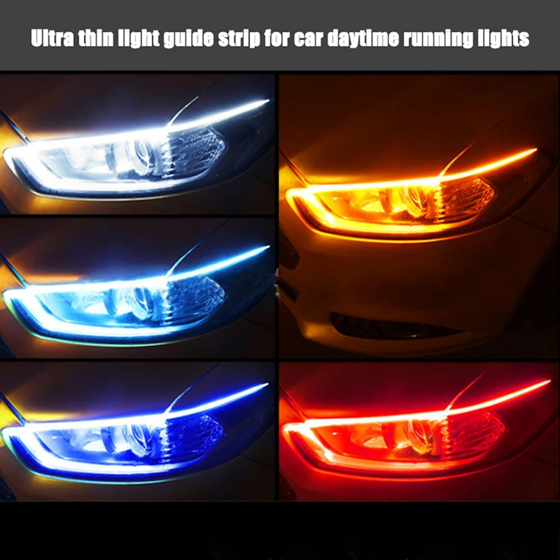 1pcs-LED-Daytime-Running-Lights-External-Ultra-Thin-Light-Guide-Strip ...