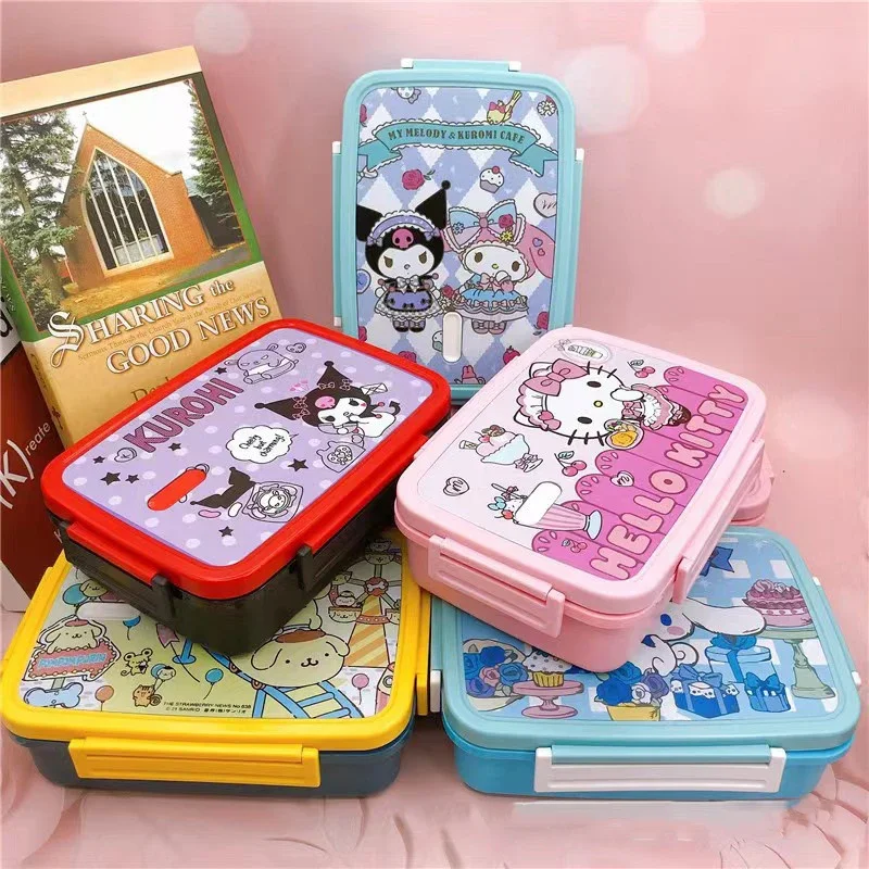 Sanrio-Hello-Kitty-Kuromi-Kawaii-Stainless-Steel-Lunch-Box-Student ...