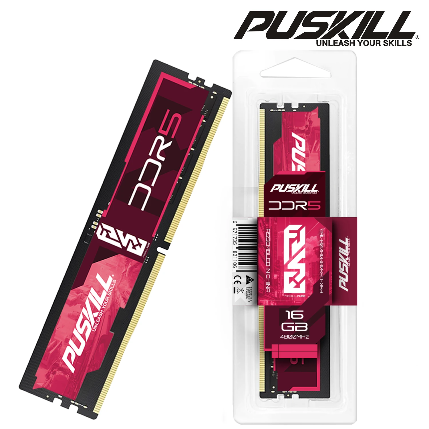 PUSKILL-FUSE-DDR5-Memoria-RAM-32GB-16GB-8GB-1-1V-4800MHz-5600MHz-288 ...