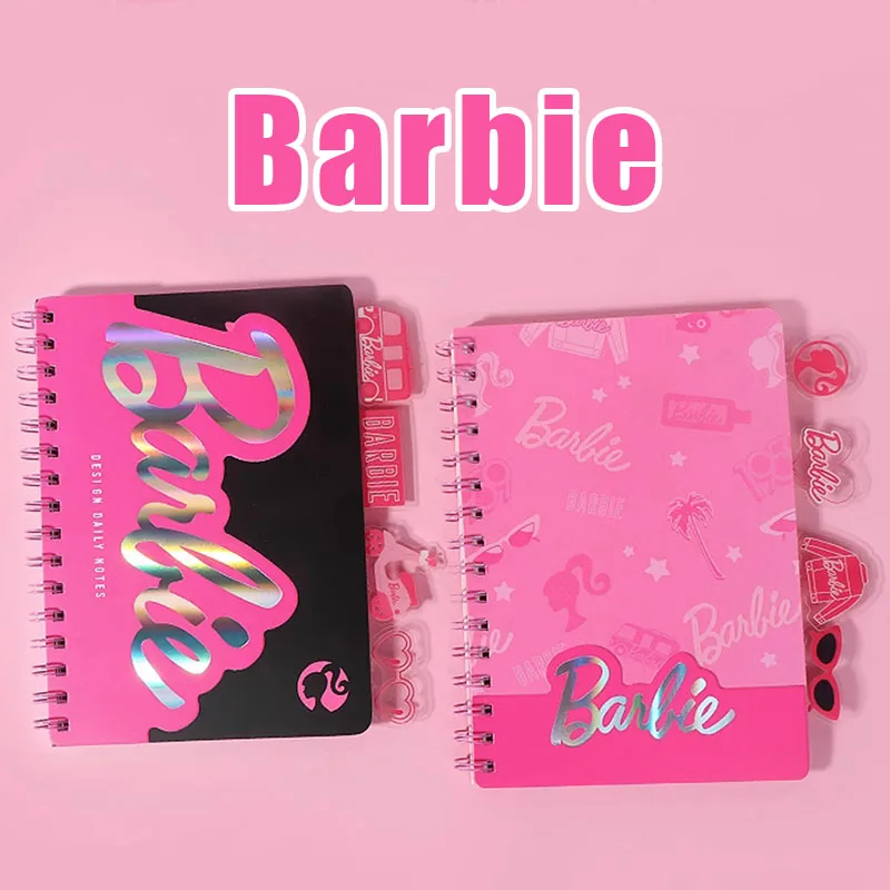 Kawali-MINISO-Barbie-A5-Coil-Book-Notebook-Bookmark-80-Page-Stationery ...