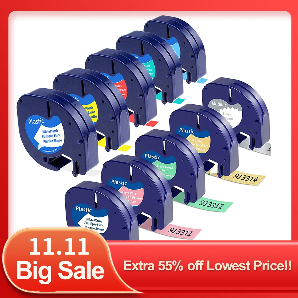 91201-91200-12mm-4m-LT-Label-Tapes-Fit-for-DYMO-Letra-Tag-Label-Tape ...