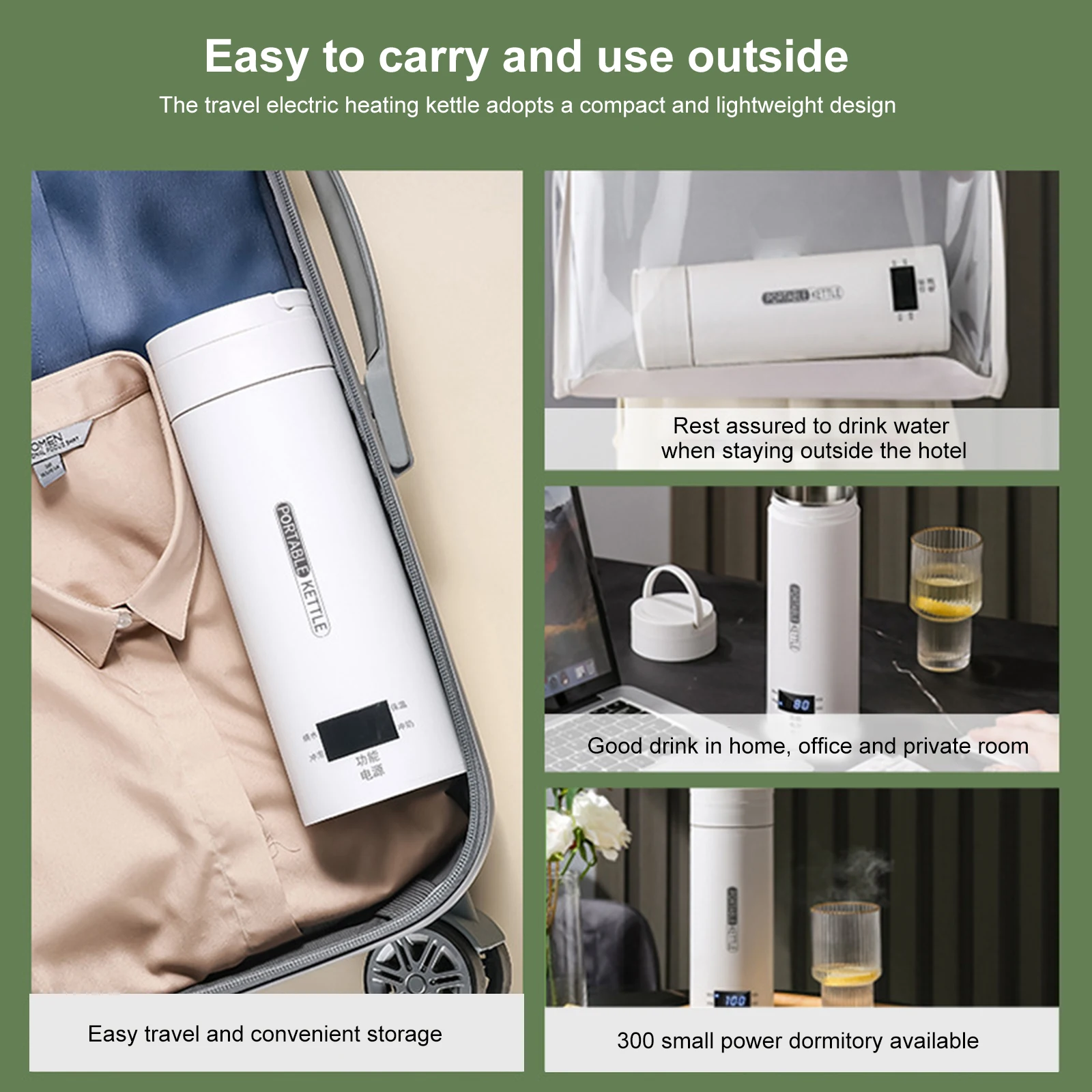 500ml Electric Kettle LCD Screen 110V 300W Water Boiler 4 Variable ...