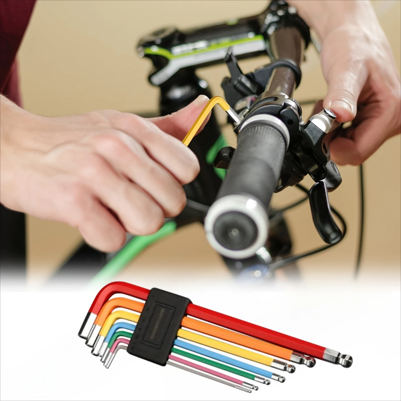 Bicycle Colorful Hex Key Set 1.5/2/2.5/3/4/5/6mm MTB Road Bike Repair ...
