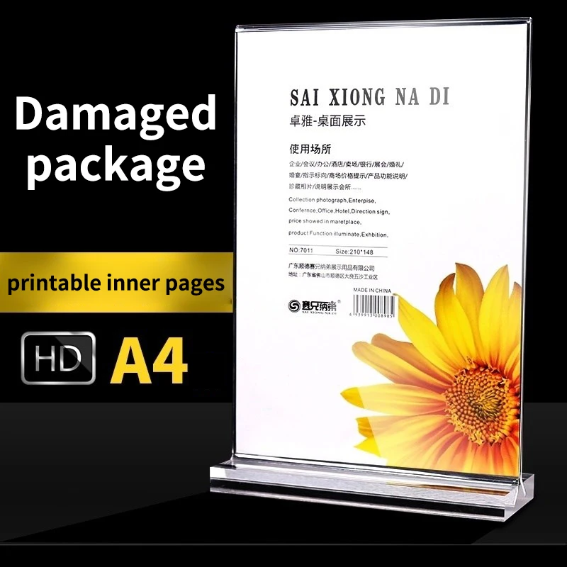 Acrylic Table A4/A5/A6 Paper Holder Showing Acrylic T type Strong Table ...