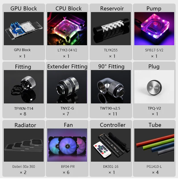 Barrow Water Cooling Kits for LIAN LI O11 Case 360mm Radiator+CPU Block ...