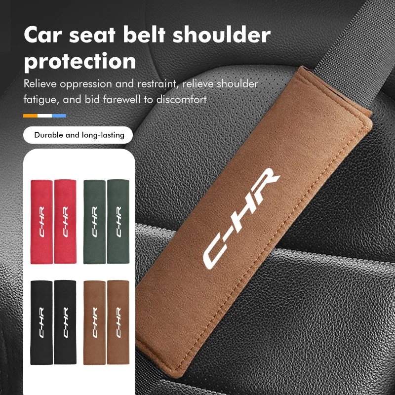 2Pcs-Suede-Car-Safety-Belt-Shoulder-Cover-Pad-Accessories-For-Toyota-GR ...