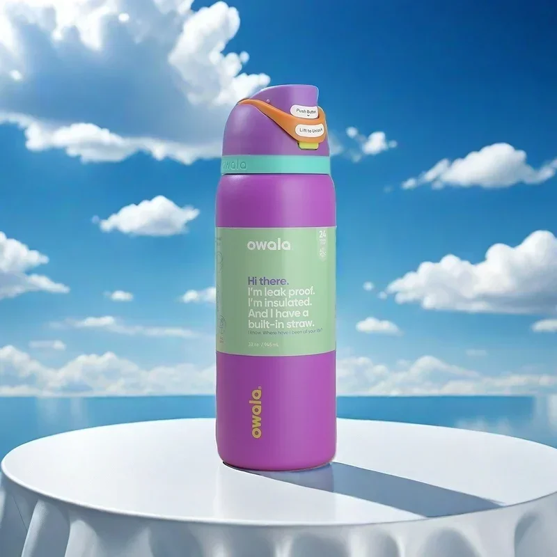 Owala-FreeSip-Botella-de-agua-de-acero-inoxidable-aislada-con-pajita ...