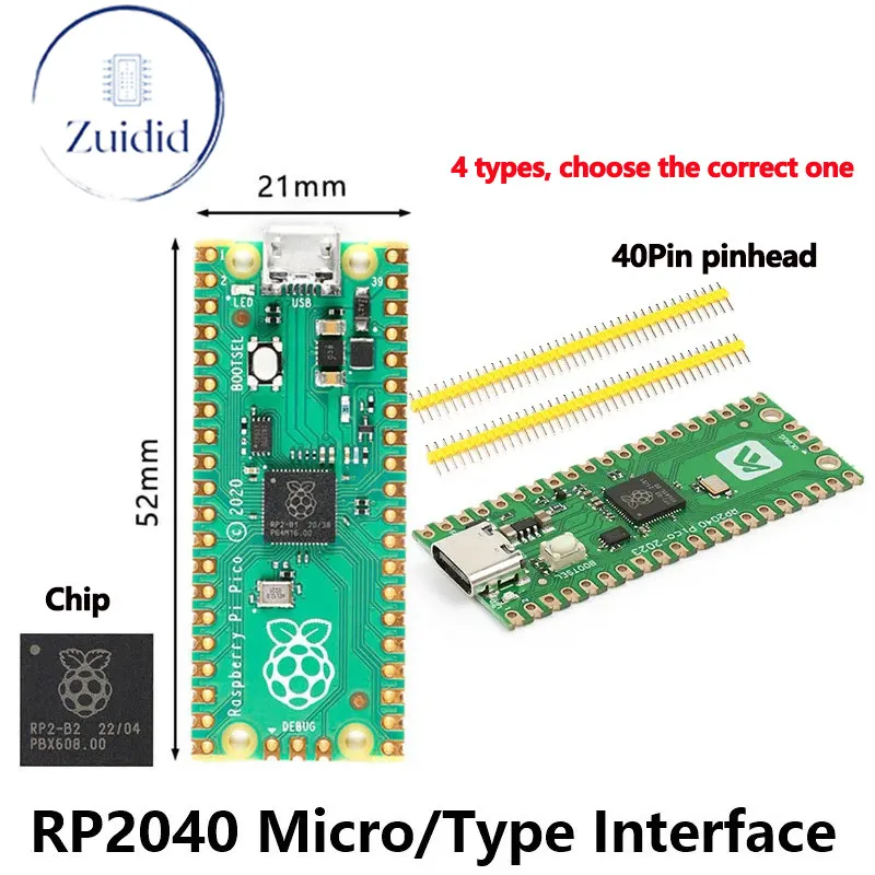 Official-Raspberry-Pi-Pico-Board-RP2040-Dual-Core-264KB-ARM ...