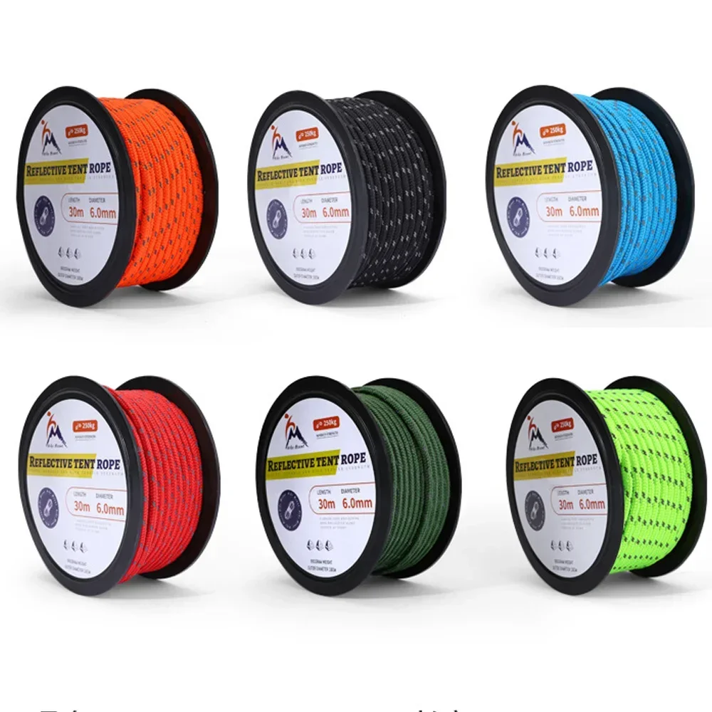 2023 30m Paracord 6mm Paracord 7 Strand Core Outdoor Camping Rope ...