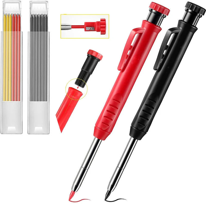 For Woodworking Architect Solid Carpenter Pencil Leads Deep Hole ...
