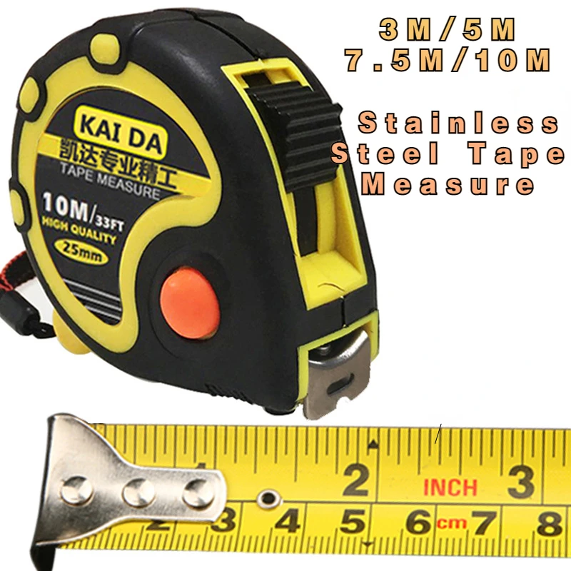 3M/5M/7.5M Stainless Steel Tape Measure Waterproof Anti corrosion ...
