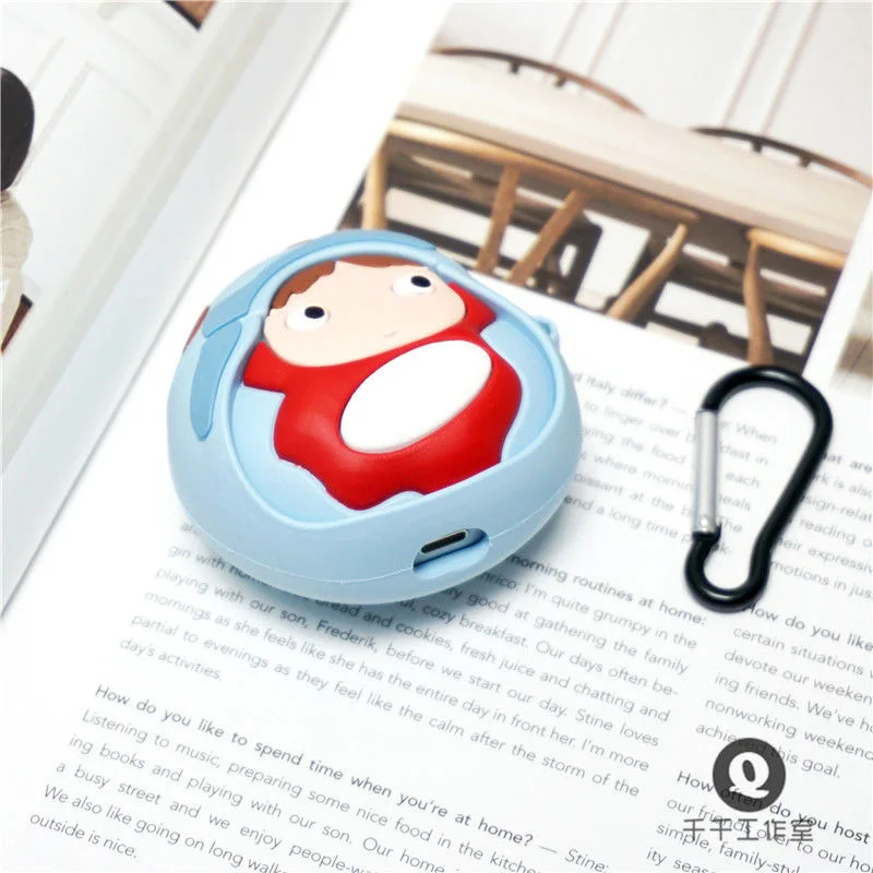 Ponyo estéreo 3d no penhasco caso para apple airpods 1 2 3 pro casos ...