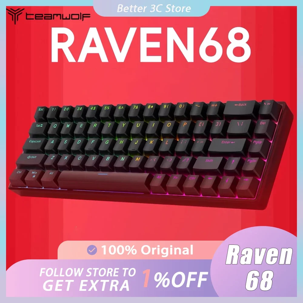 Teamwolf-RAVEN68-Magnetic-Switch-Mechanical-Keyboard-8K-Quick-Trigger ...