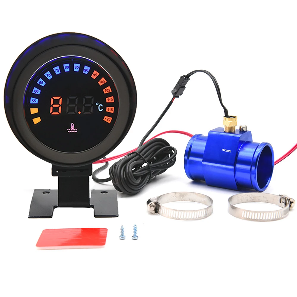 52mm Water Temperature Gauge with Sensor Water Temp Meter Adaptor Joint ...