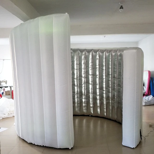 Commercial LED Inflatable Photo Booth Wall Curve Whirl 360 Photobooth ...