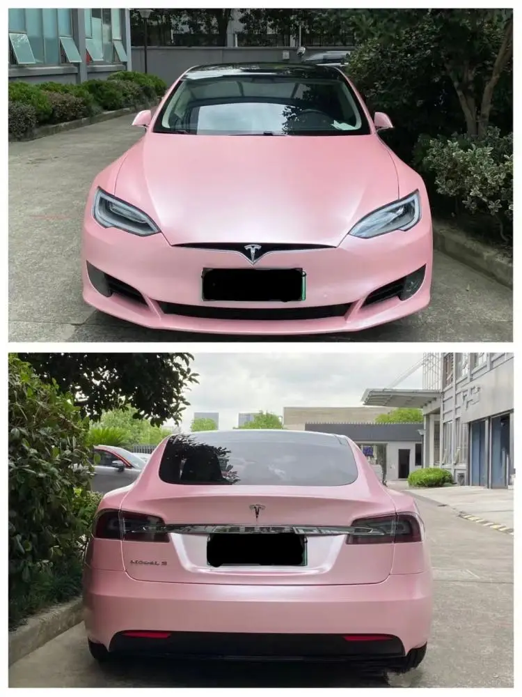 1 Roll Glossy Rouge Pink Car Color Changing Film Sticker Auto Paint ...