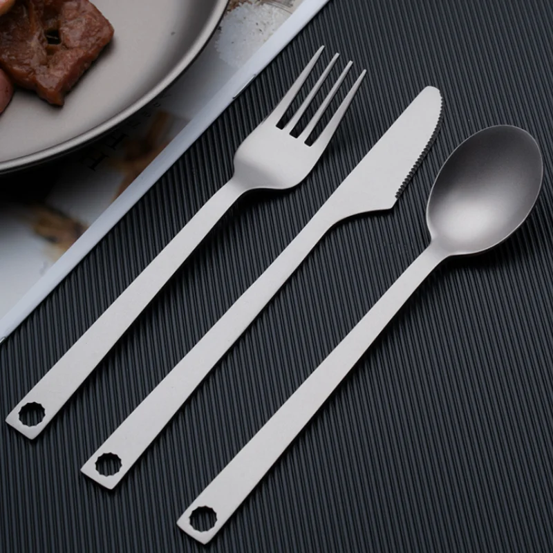 Titanium-Alloy-Cutlery-Knife-Fork-Spoon-Chopsticks-Outdoor-Camping ...