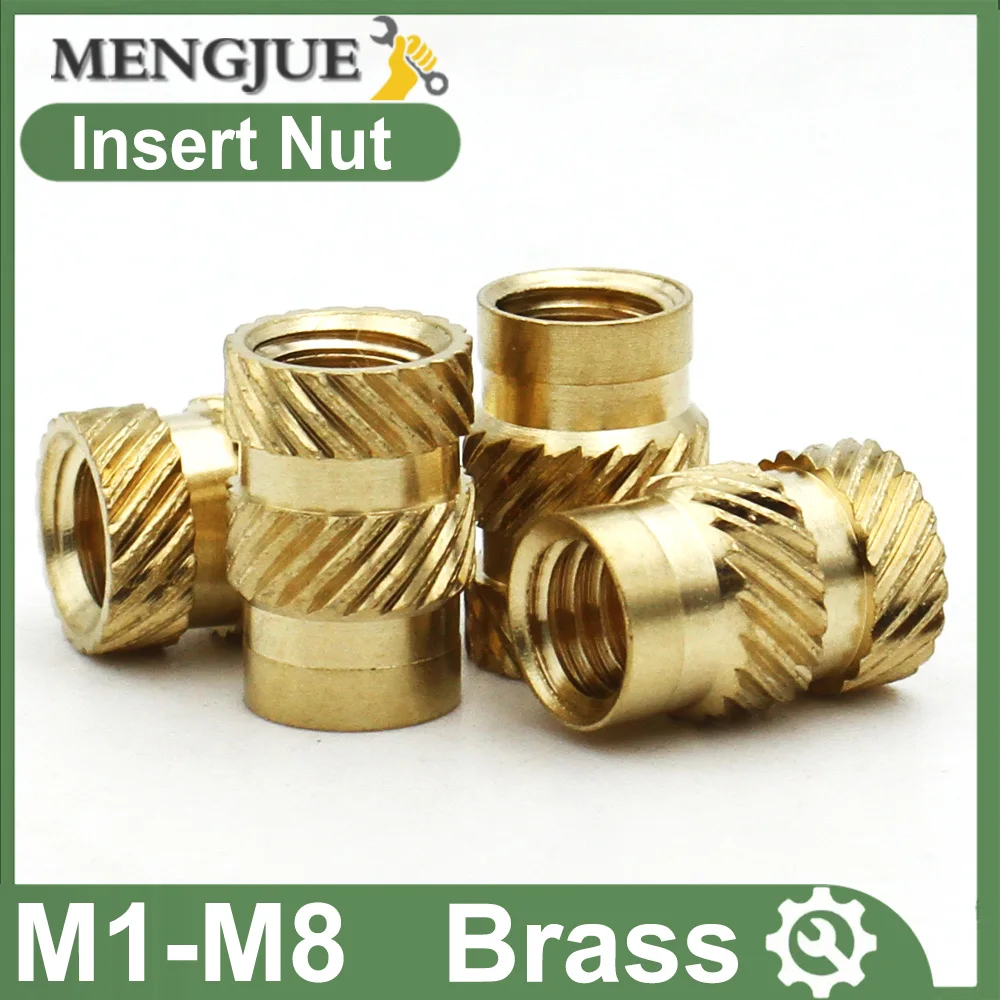 Brass Insert Nut M1 M1.2 M1.4 M1.6 M2 M2.5 M3 M4 M5 M6 M8 Knurled ...