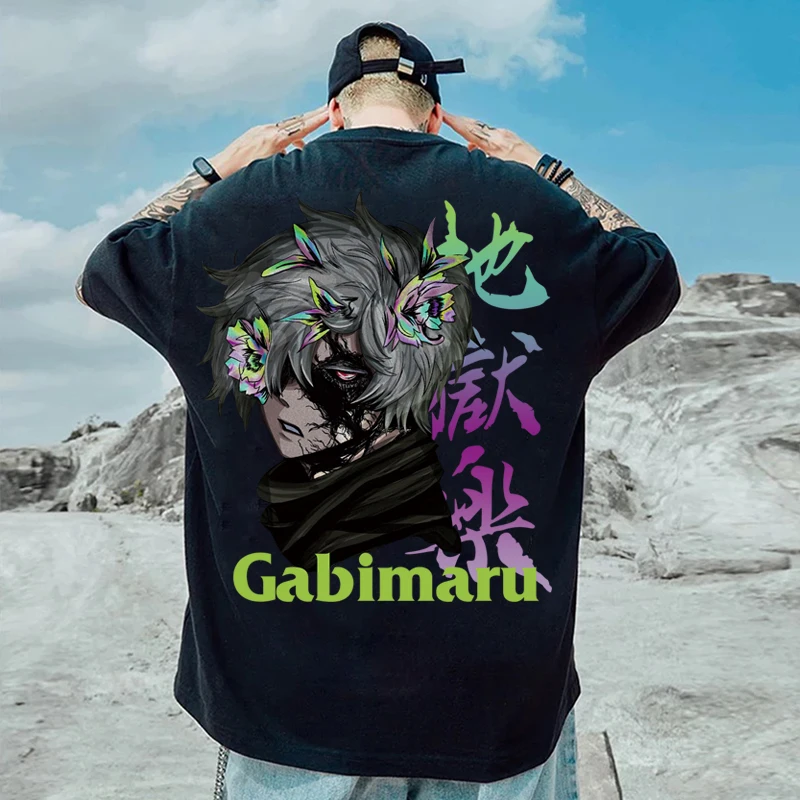Gabimaru T Shirt Japanese Anime Jigokuraku Print Shirt Men Women Casual ...