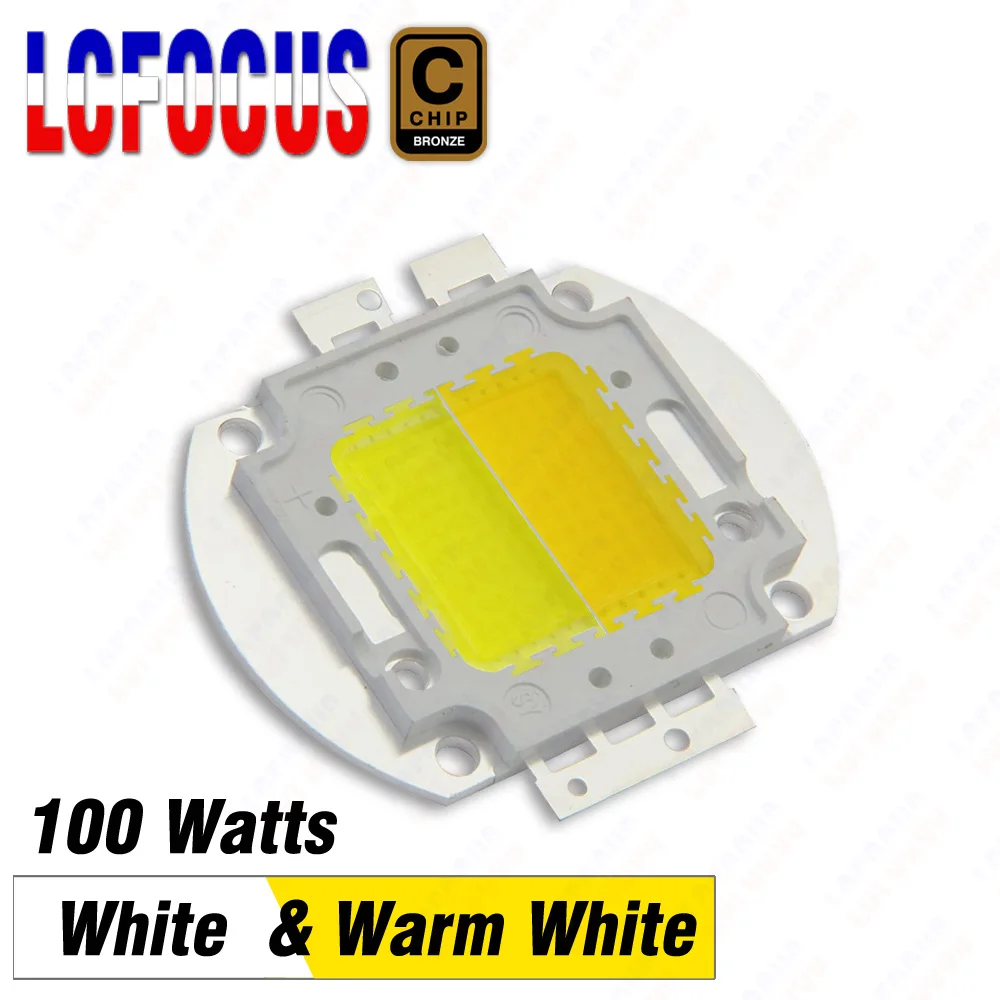 2*50W 100W Double Color Warm Pure White 3000K 6000K LED COB Chip For 50 ...