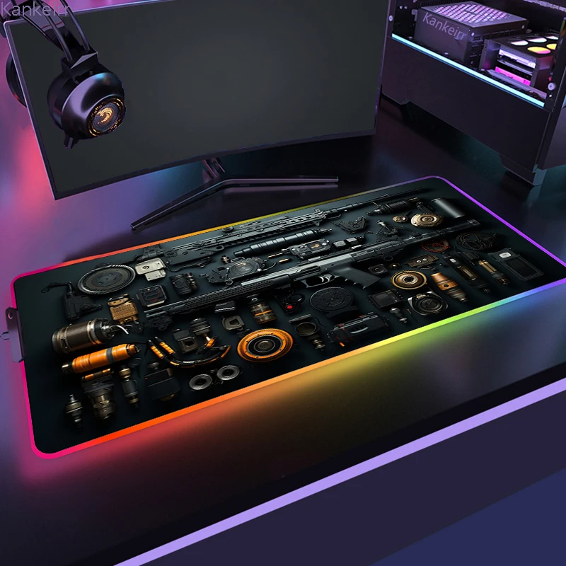 Rgb-Arma-Mouse-Pad-Acess-rios-Para-Jogos-Teclado-Mousepad-Desk-Mat-PC ...