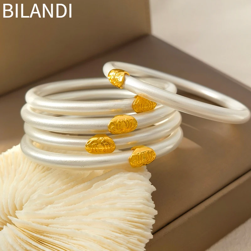 Silicone Bangle Bracelet Women | Silicon Bracelet Elegant | White ...