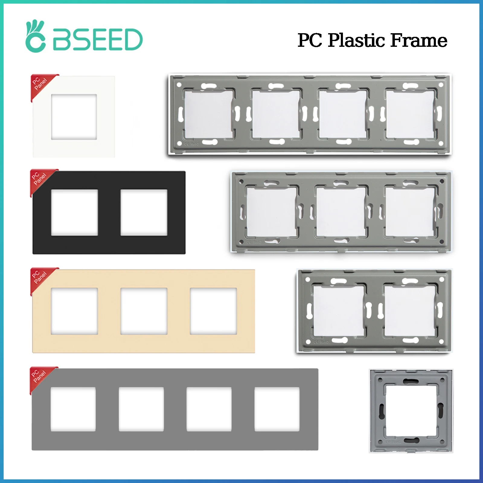 BSEED-EU-Standard-Plastic-Panel-Wall-Socket-Frame-PC-Frame-With-Metal ...