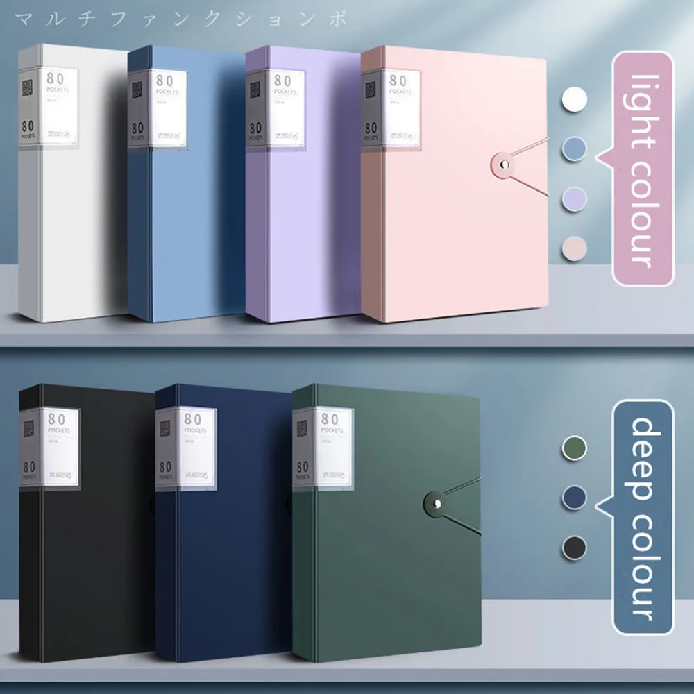 A4 File Folder Display Book 30/40/60 Pages Transparent Insert Paper ...