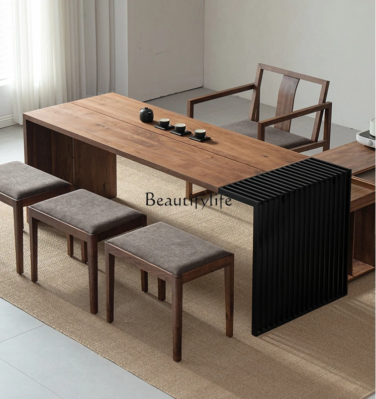 New-Chinese-Style-Tea-Table-North-America-Black-Walnut-Solid-Wood ...