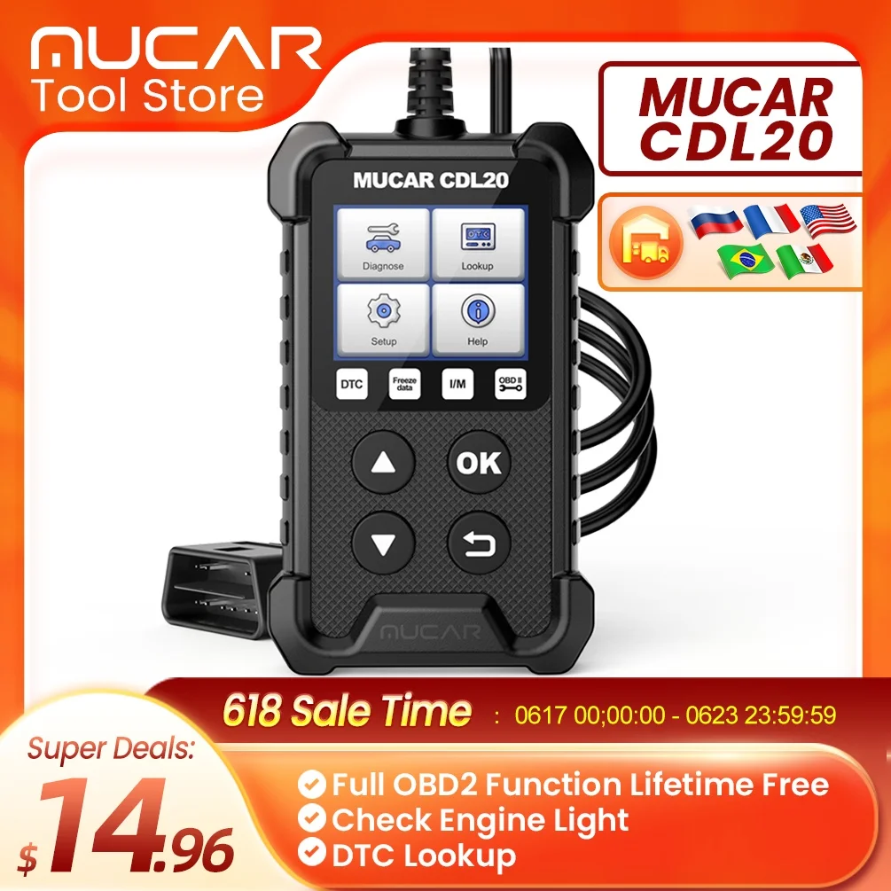 MUCAR-CDL20-OBD2-Scanner-Automotive-Code-Reader-for-Check-Engine-Light ...
