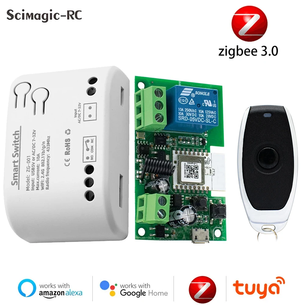 Zigbee-Tuya-Smart-Relay-Module-1-Channel-Smart-Light-Switch-DC-5V-7-32V ...