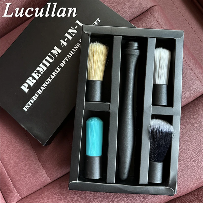 Lucullan-Premium-4-In-1-Interchangeble-Detailing-Brush-Set-with-4 ...