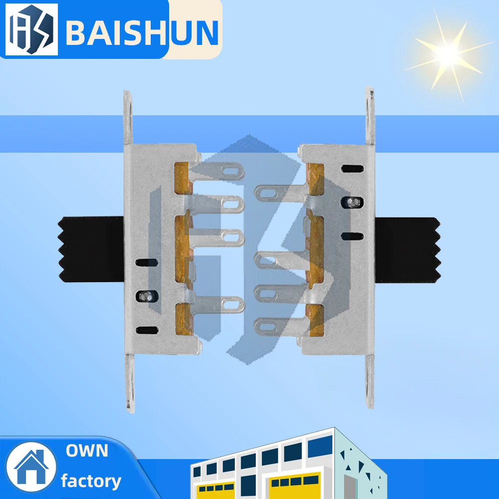 10~50PCS SS23E04 Double Toggle Switch 8 Pins 3 files 2P3T DP3T Handle ...