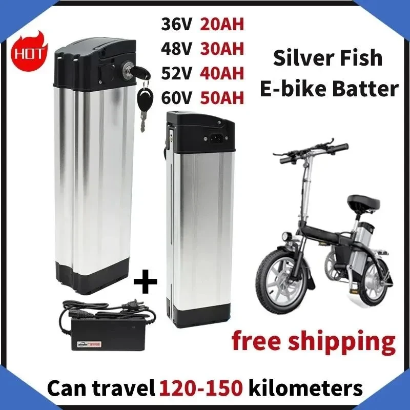 Ultra-low-price-18650-52V-100AH-Silver-Fish-Lithium-Electric-Bicycle ...