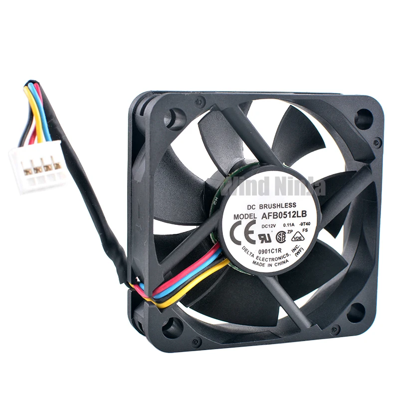 AFB0512LB-5cm-50x50x15mm-50mm-fan-DC12V-0-11A-Double-ball-bearing-4pin ...