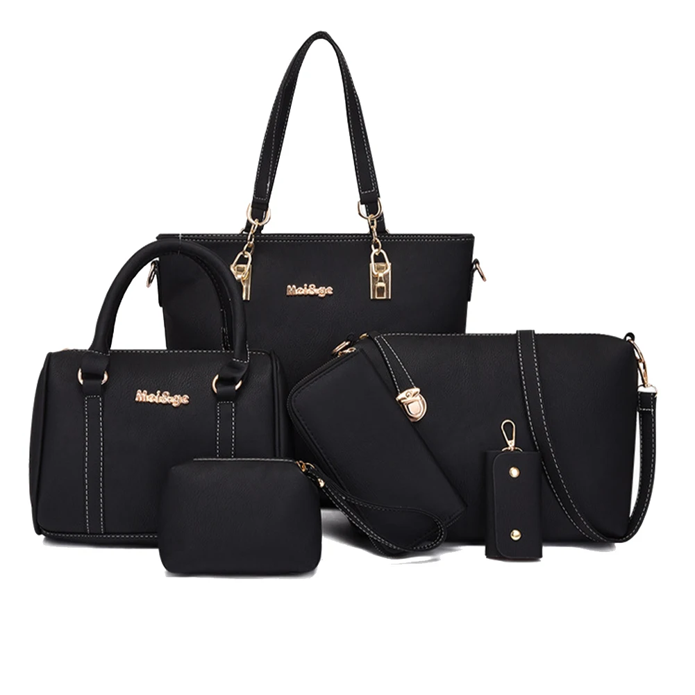 Six-Piece-Set-Women-Shoulder-Bags-Mother-Bag-Ladies-Tote-Bag-Brand ...