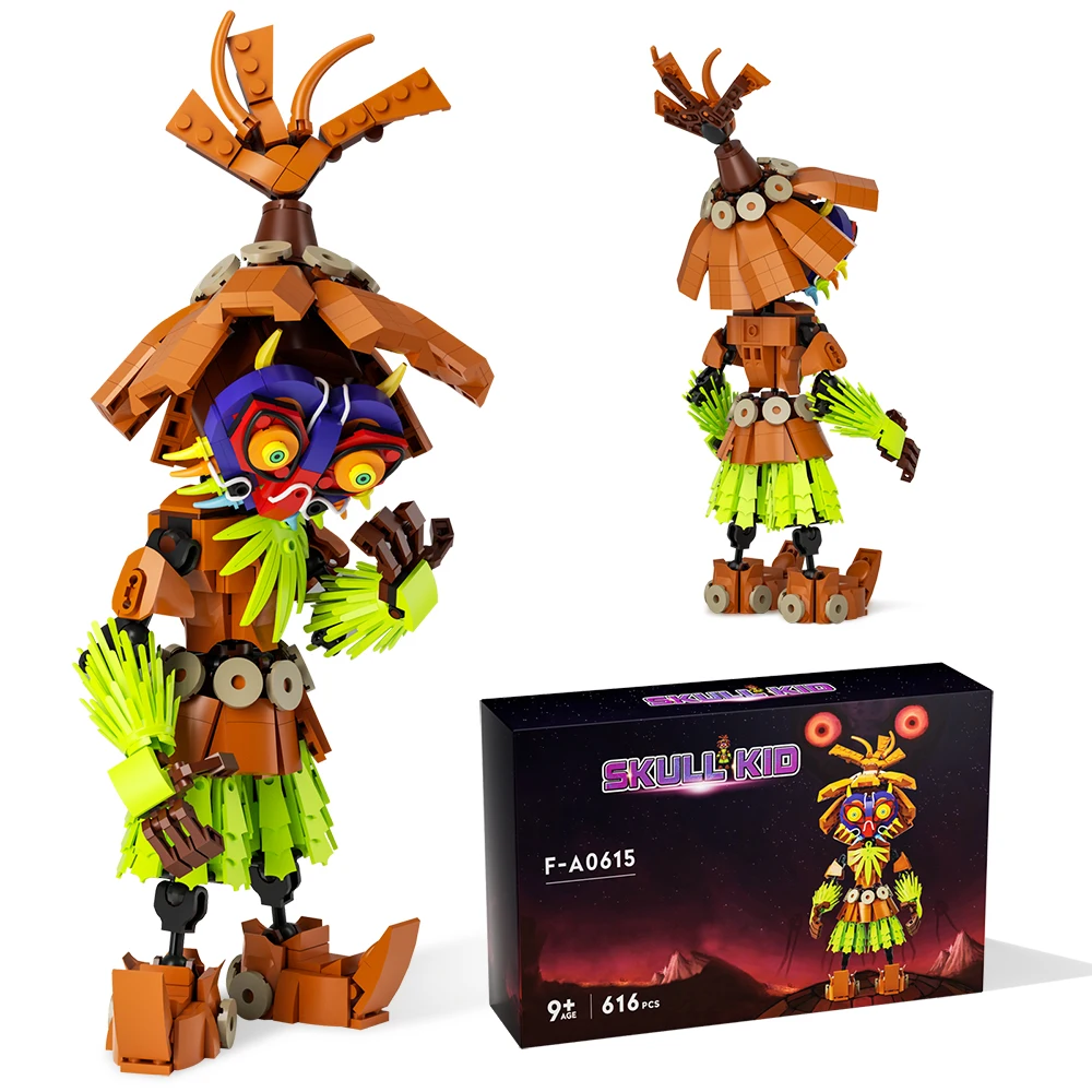 MOC-Zelda-Majoras-Mask-Link-Skull-Kid-Anime-Figure-Building-Blocks ...