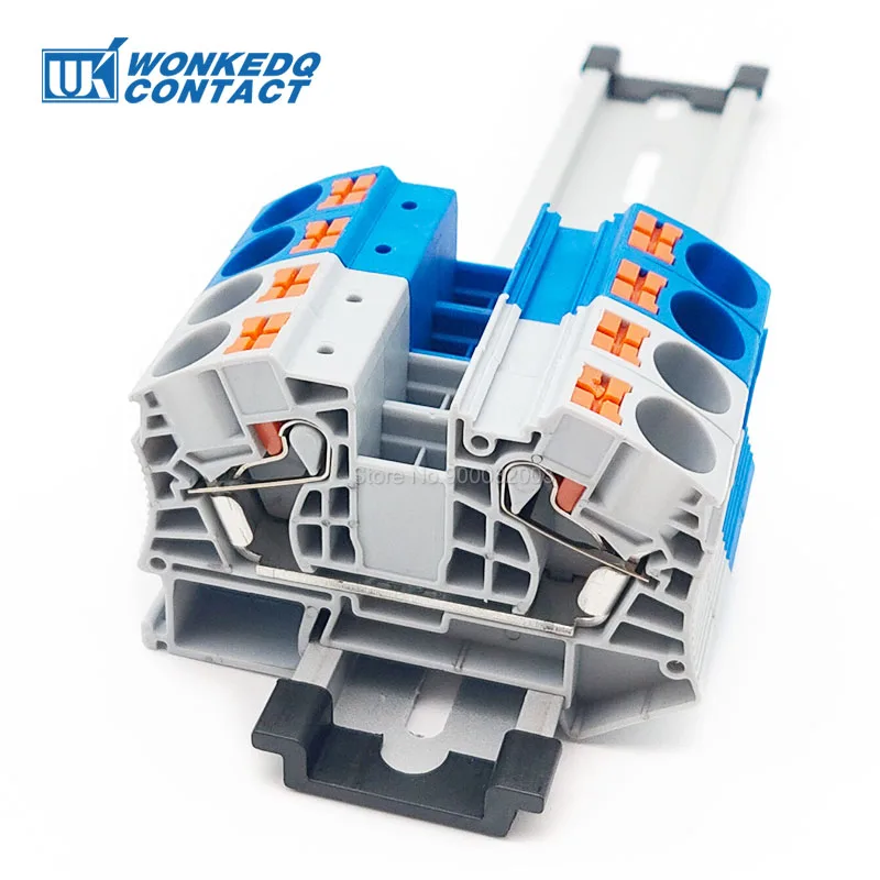 PT16-Din-Rail-Push-In-Terminal-Block-16mm-Electrical-Feed-Through-Cable ...